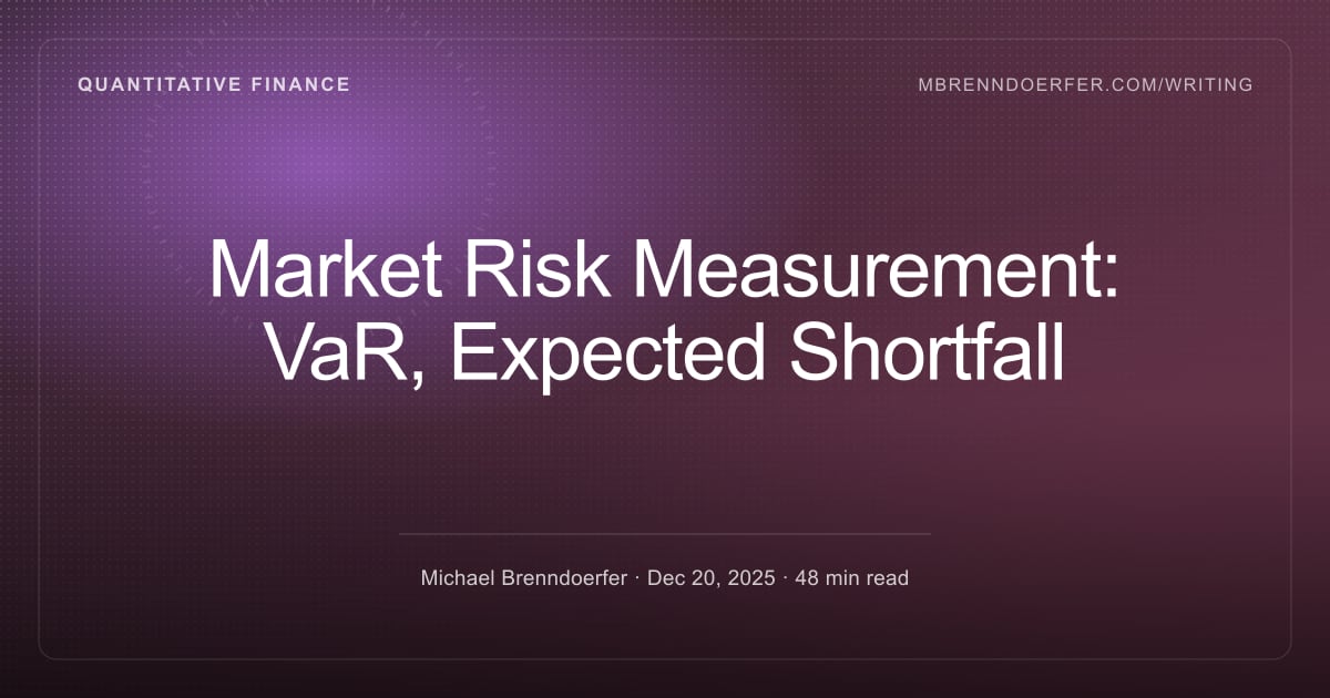 Integrating VaR, ES, and Stress Testing — Market Risk Measurement: VaR ...