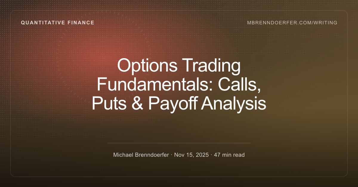 Quiz — Options Trading Fundamentals: Calls, Puts & Payoff Analysis